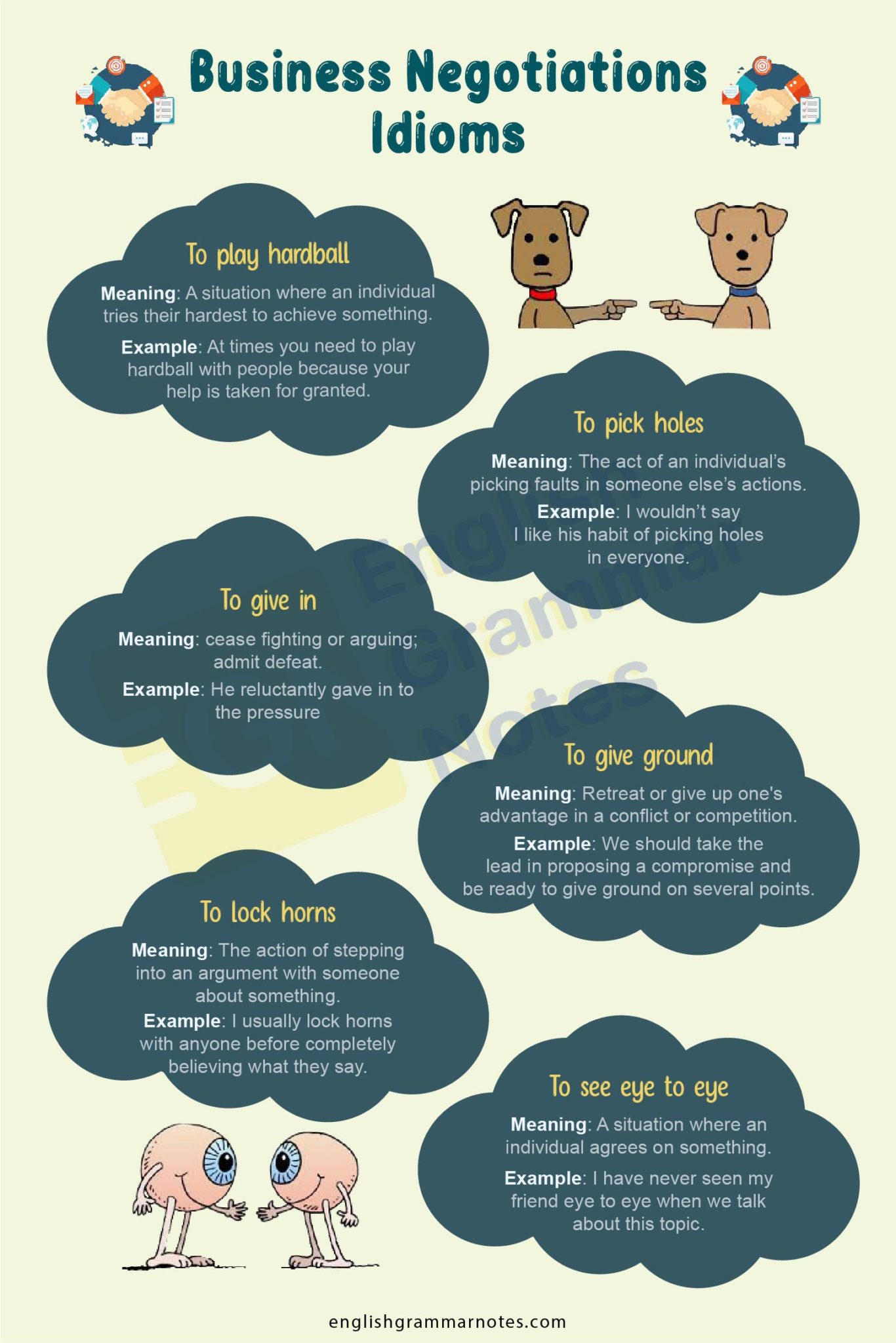 Idioms for Business Negotiations | List of Idioms for Business ...