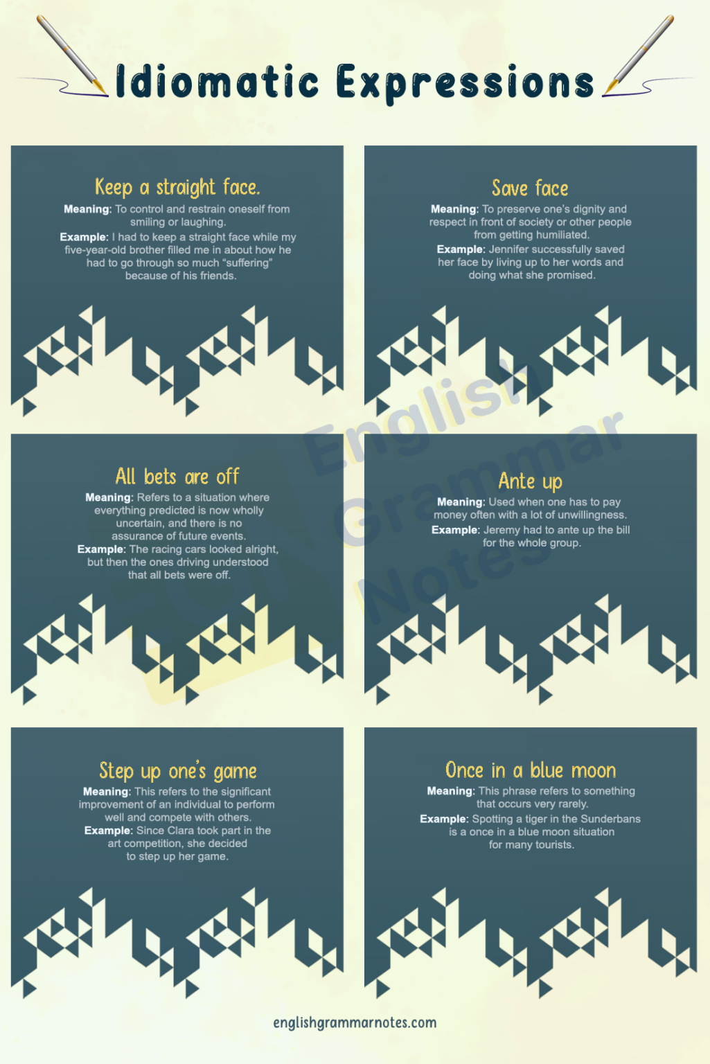 Idiomatic Expressions | List of Idiomatic Expressions With Meaning and ...