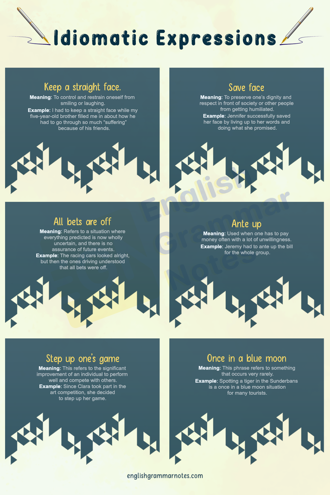 Idiomatic Expressions List Of Idiomatic Expressions With Meaning And 