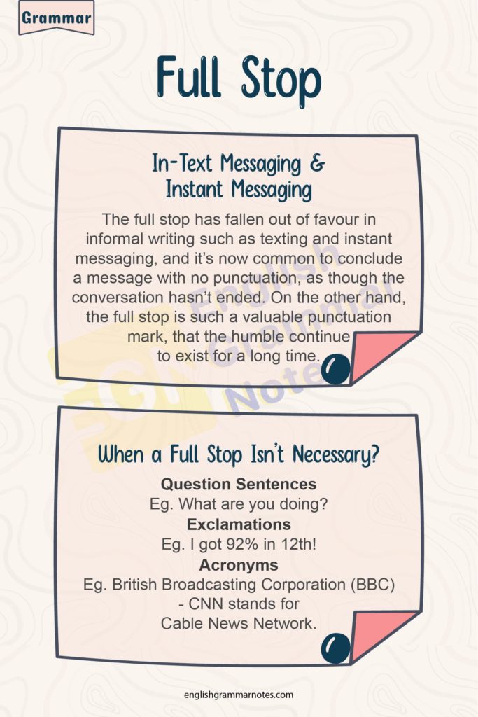 Full Stop | All About FULL STOP In English Language, Do’s And Dont’s ...