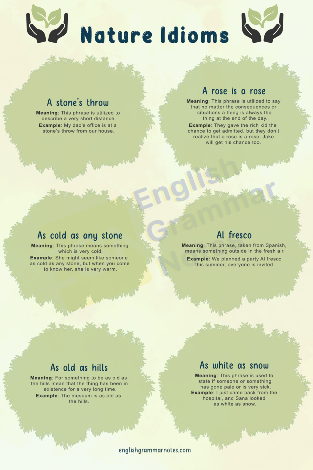 Nature Idioms | List of Nature Idioms With Meaning and Examples ...
