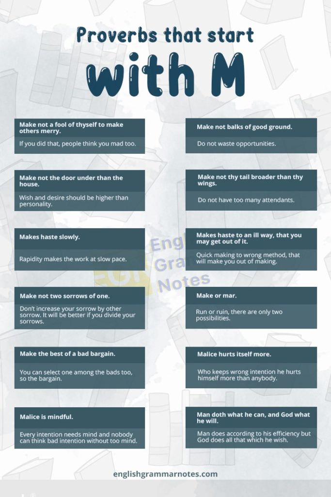 Proverbs that Start with M | Famous Proverbs beginning with the letter ...