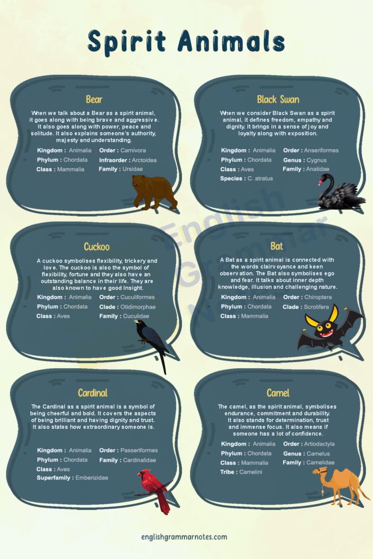 Spirit Animals | List of Spirit Animals With Description – English ...