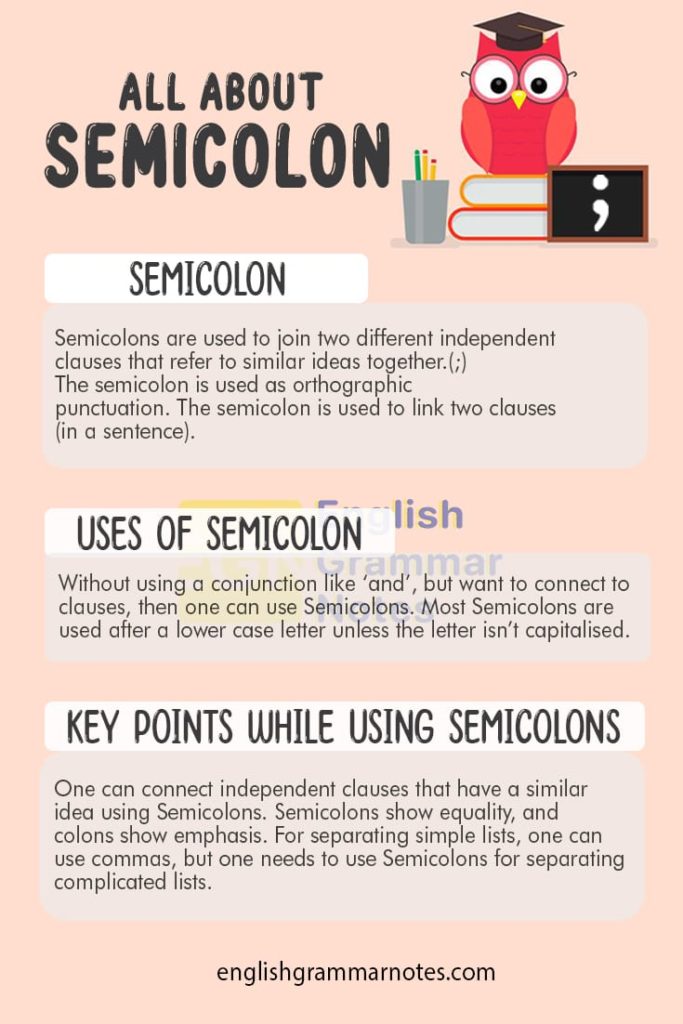 Semicolon | All About Semicolon (;) in the English Language – English ...