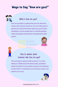 Alternative Ways to Say “How are you?” | Various Ways to Ask “How are ...