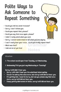 Ask Someone To Repeat Something | Polite Ways to Ask Someone to Repeat ...