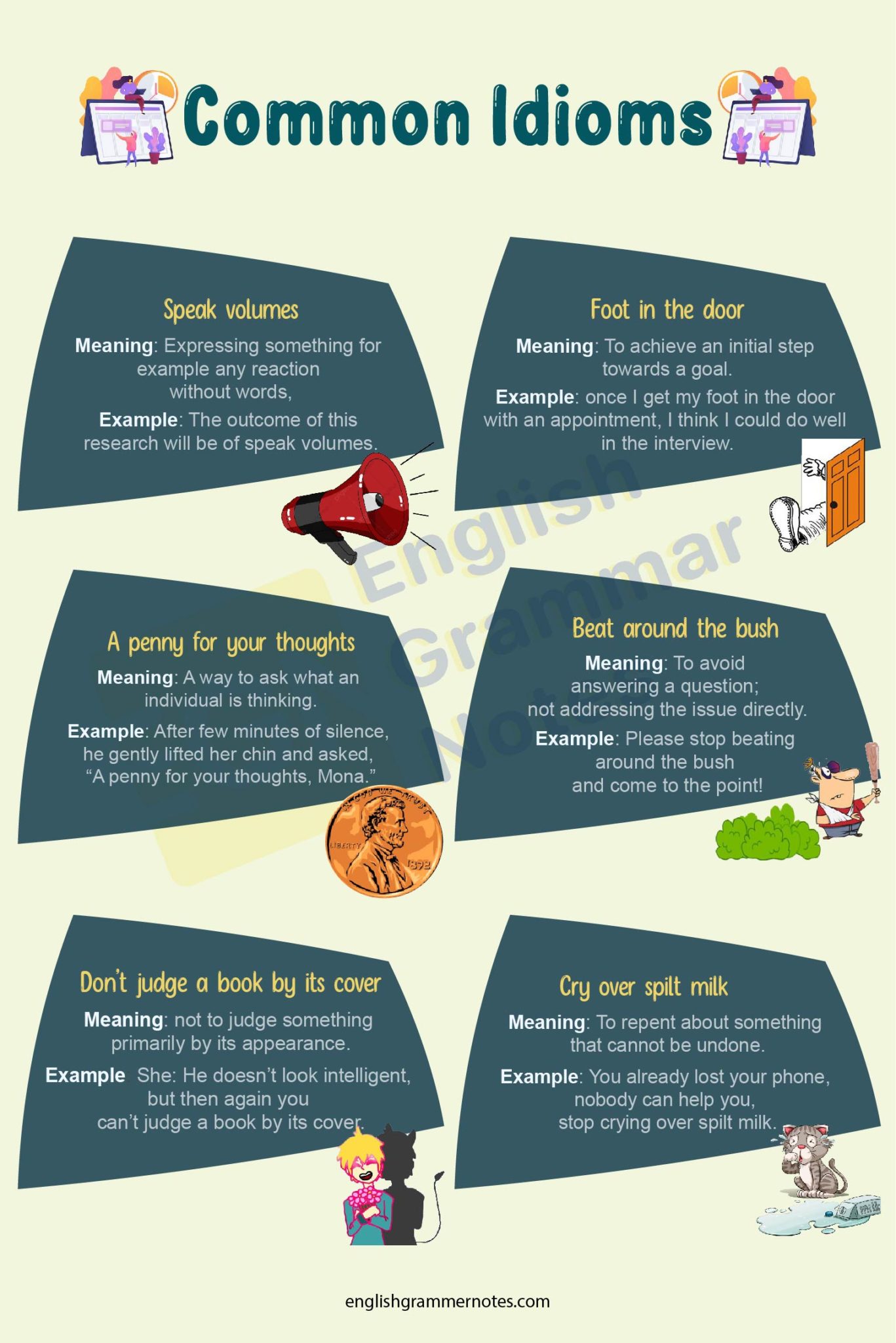 Common Idioms | List of Common Idioms With Meaning and Examples ...