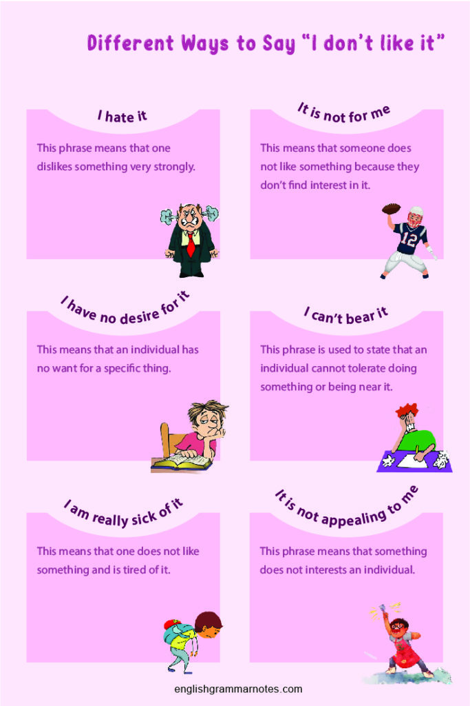 Different Ways to Say “I Like It”/ “I Don’t Like It” | Various Ways of ...