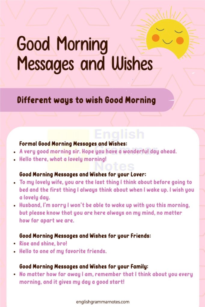 Good Morning Messages and Wishes | Important and Different Ways to Wish ...