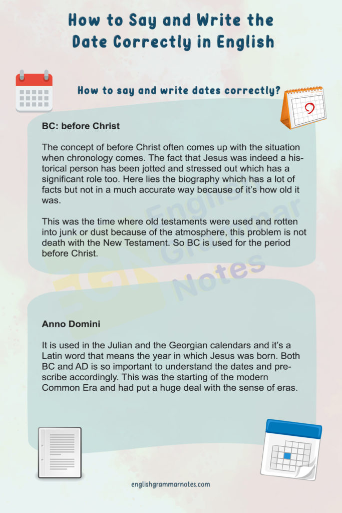 How to Say and Write the Date Correctly in English | Purpose and ...