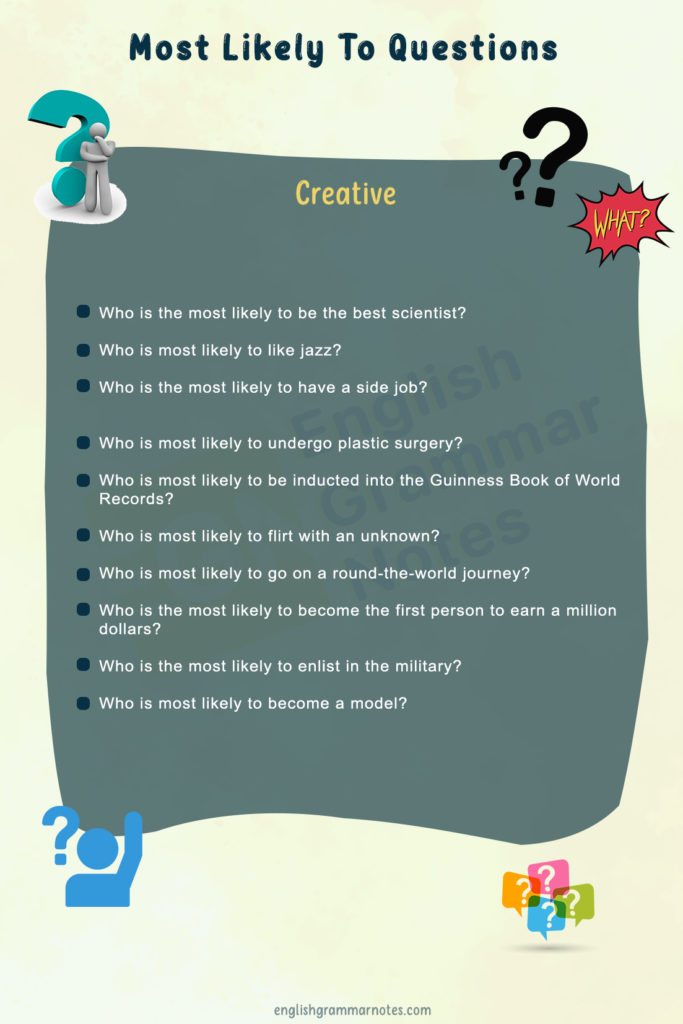 Most Likely To Questions | 140+ Best ‘Most Likely to’ Questions to ...