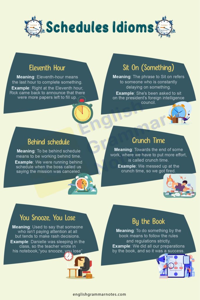 Idioms about Schedules | List of Idioms about Schedules With Meaning ...