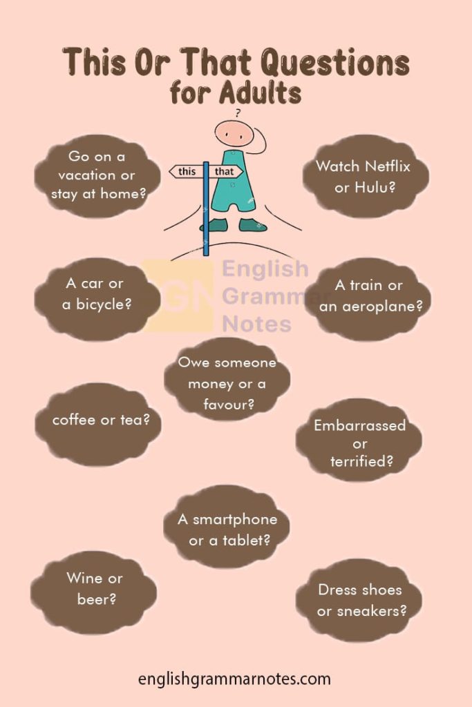 This Or That Questions | List of This Or That Questions for Adults ...