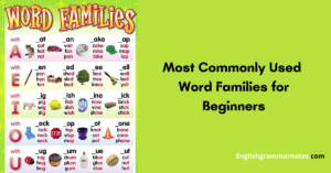 Most Commonly Used Word Families Activity Ideas for Beginners | How to ...