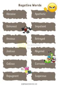 Negative Words in Grammar that you can Use | List of Effective Negative ...