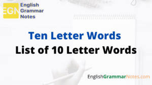 Ten Letter Words | List of Common 10 Letter Words Starts from A to Z ...