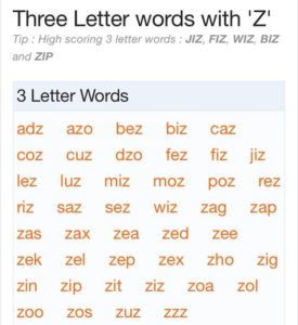 Three Letter Words | List of 3 Letter Words A to Z in English – English ...
