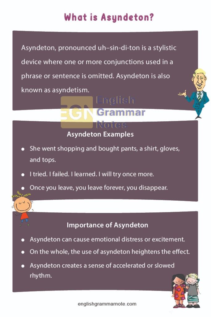 Asyndeton – Definition, Meaning, Examples | How do I Use Asyndeton in a ...