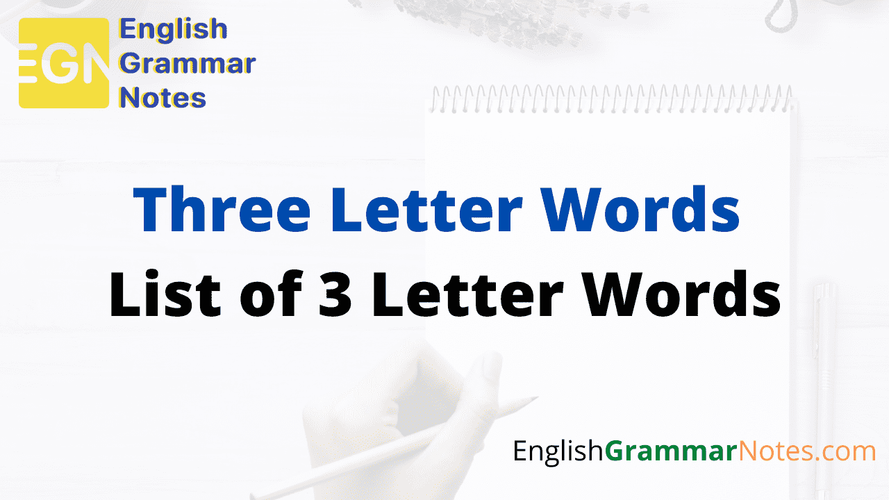 Three Letter Words List Of 3 Letter Words A To Z In English English 