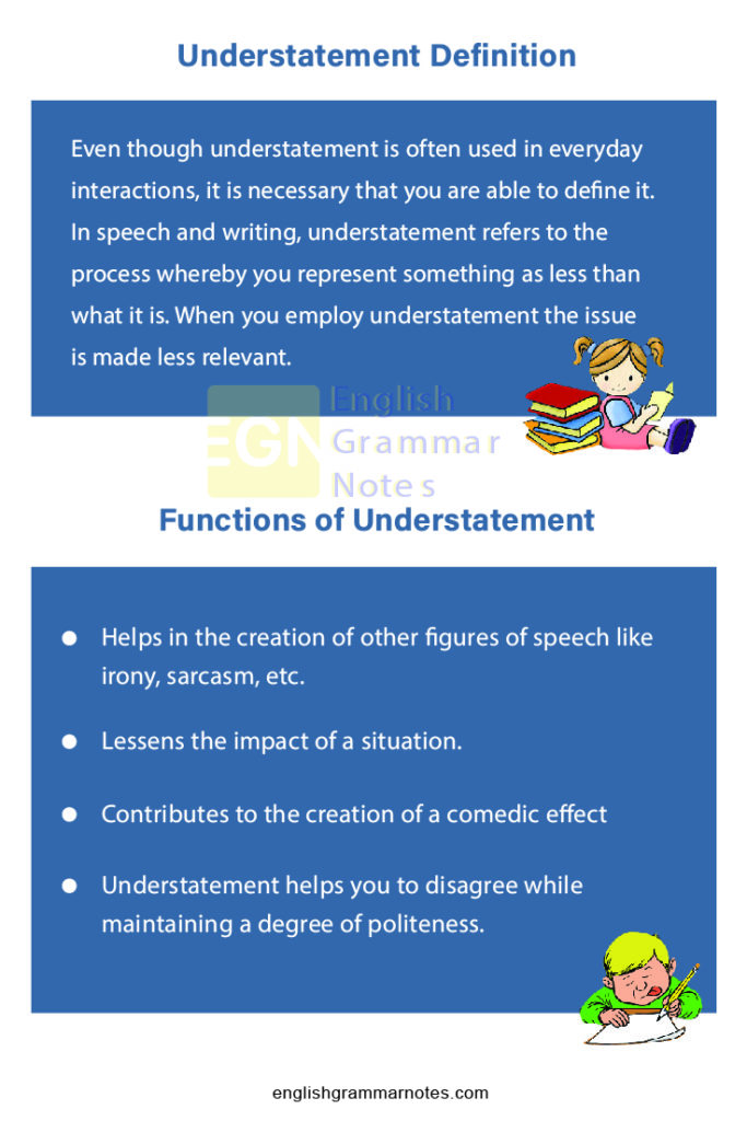 Understatement – Definition, Meaning, Synonyms, Types and Examples | What is Understatement in a ...