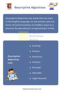 Descriptive Adjectives – Definition, Types, Examples | How to Use ...